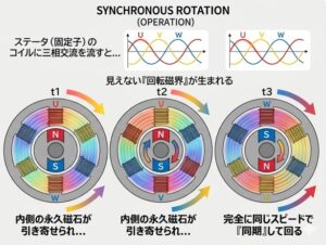 PMSM(永久磁石同期モータ)とは？原理・構造・特徴、EVに採用される理由を解説 | アイアール技術者教育研究所